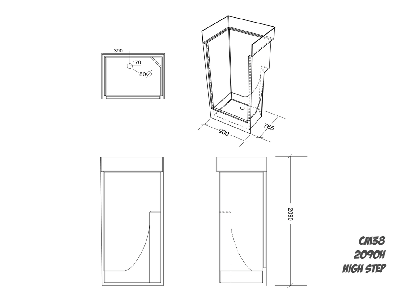 C38 Shower Enclosure – Innovative Composites Pty Ltd